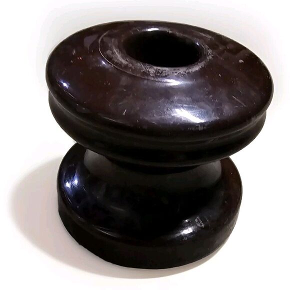Other | Vtg Electrical Wire Spool Insulator Brown Ceramic Porcelain ...